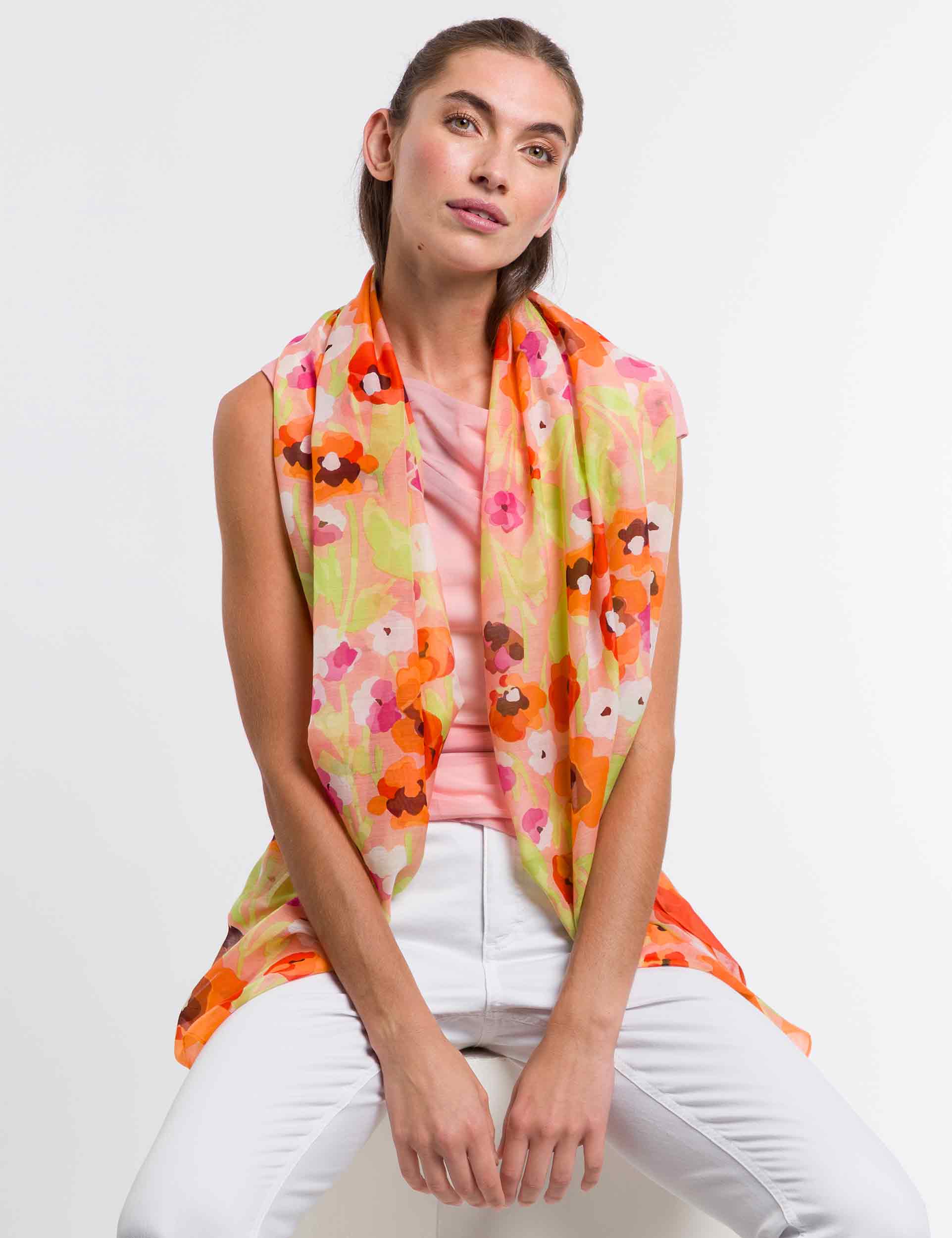FRAAS Poppy Floral Cotton Silk Wrap – FRAAS Canada